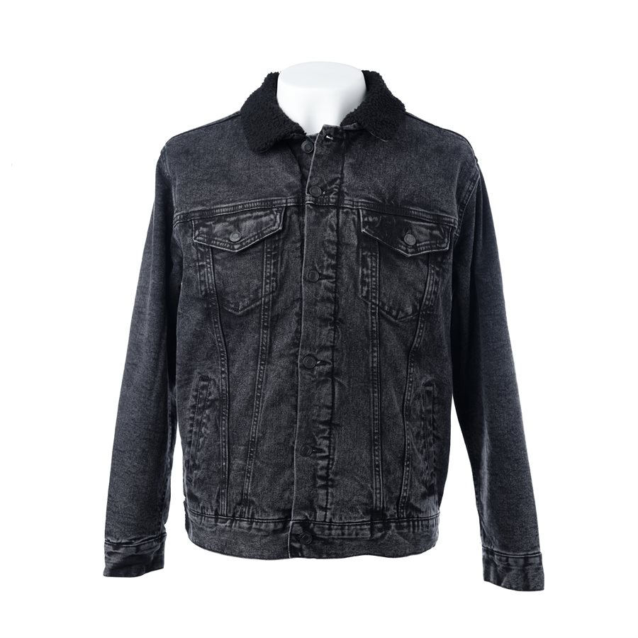 DENIM JACKET BLACK SHERPA