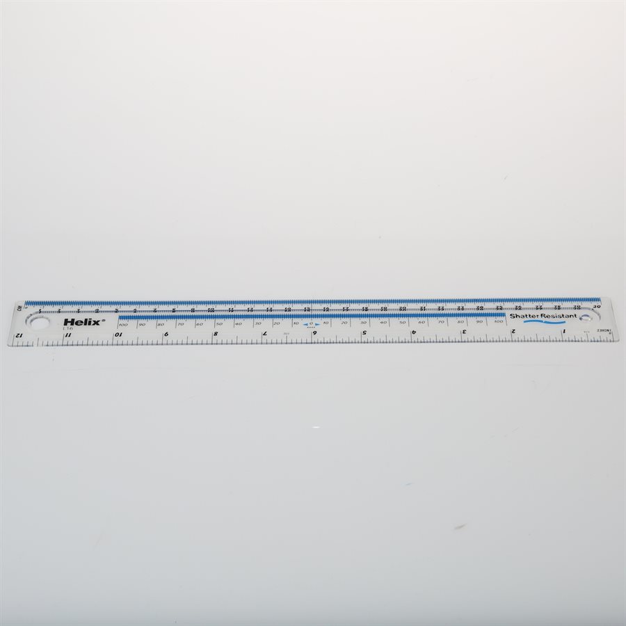 12" PLASTIC RULER